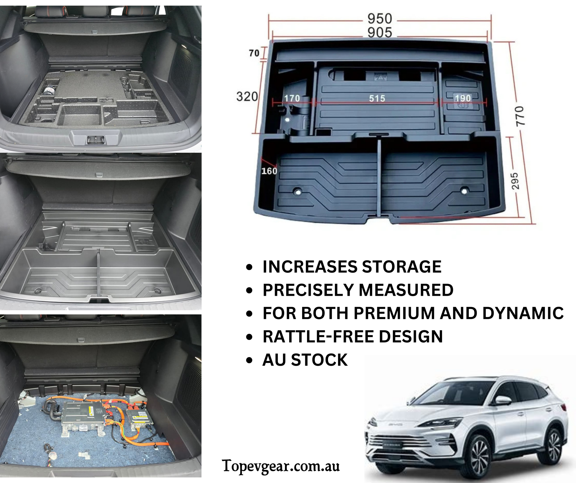 BYD Sealion 6 Trunk Organizer | BYD Sealion Custom Tray | Top Ev Gear
